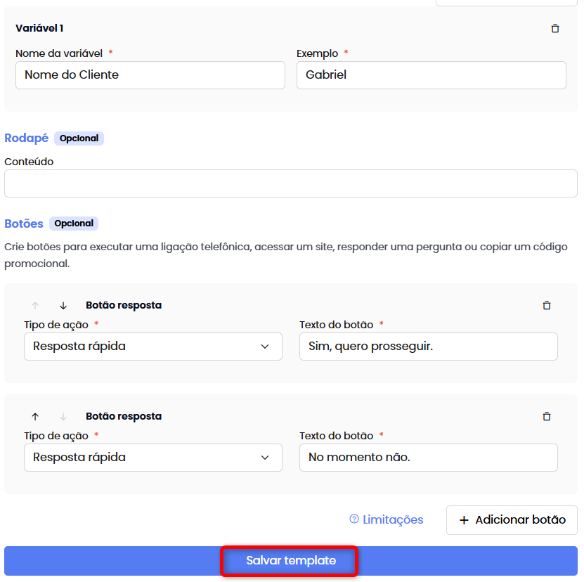 Templates no WhatsApp Business API – Tutoriais Umbler