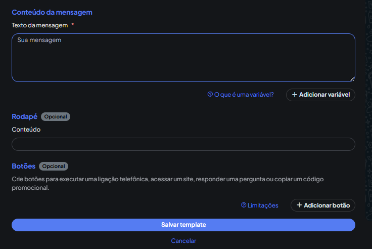 Templates no WhatsApp Business API – Tutoriais Umbler